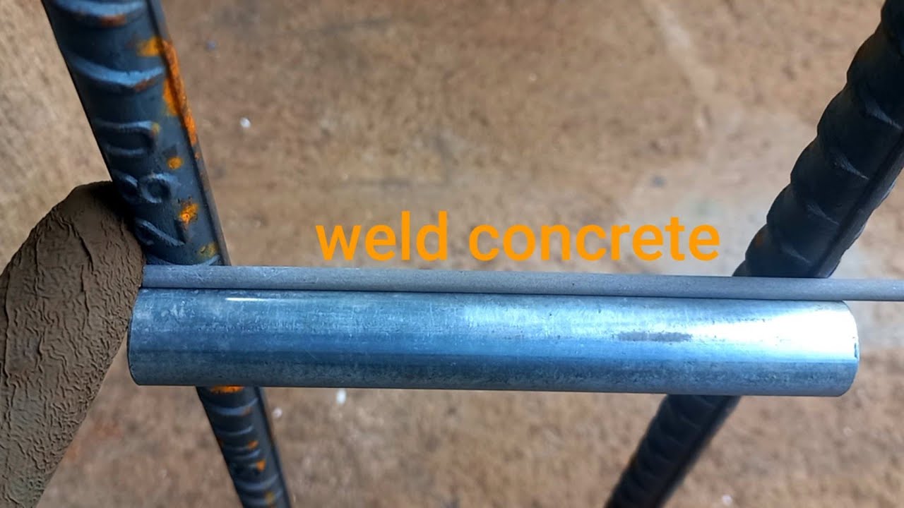 how to weld rebar with thin iron pipe - YouTube