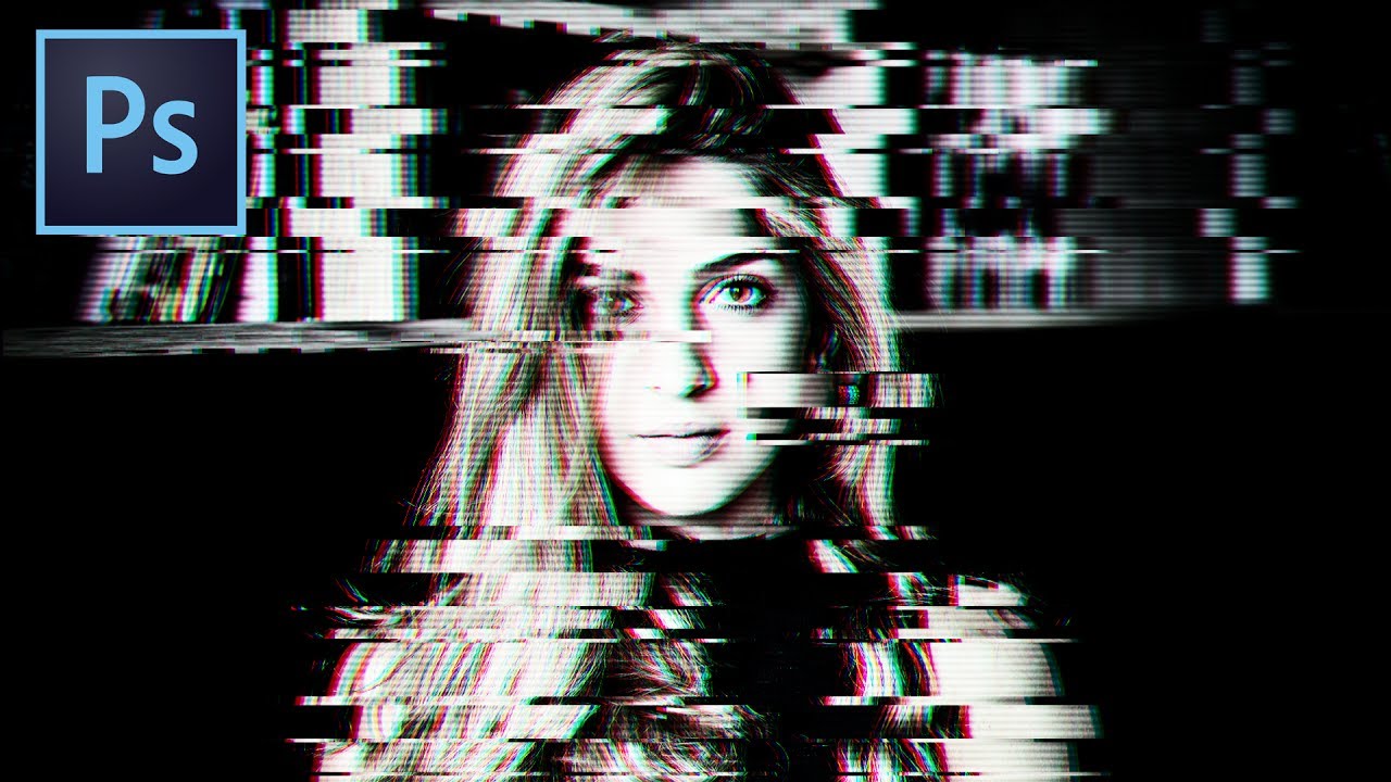 Efecto Glitch o imagen con distorsión | Tutorial Photoshop - YouTube