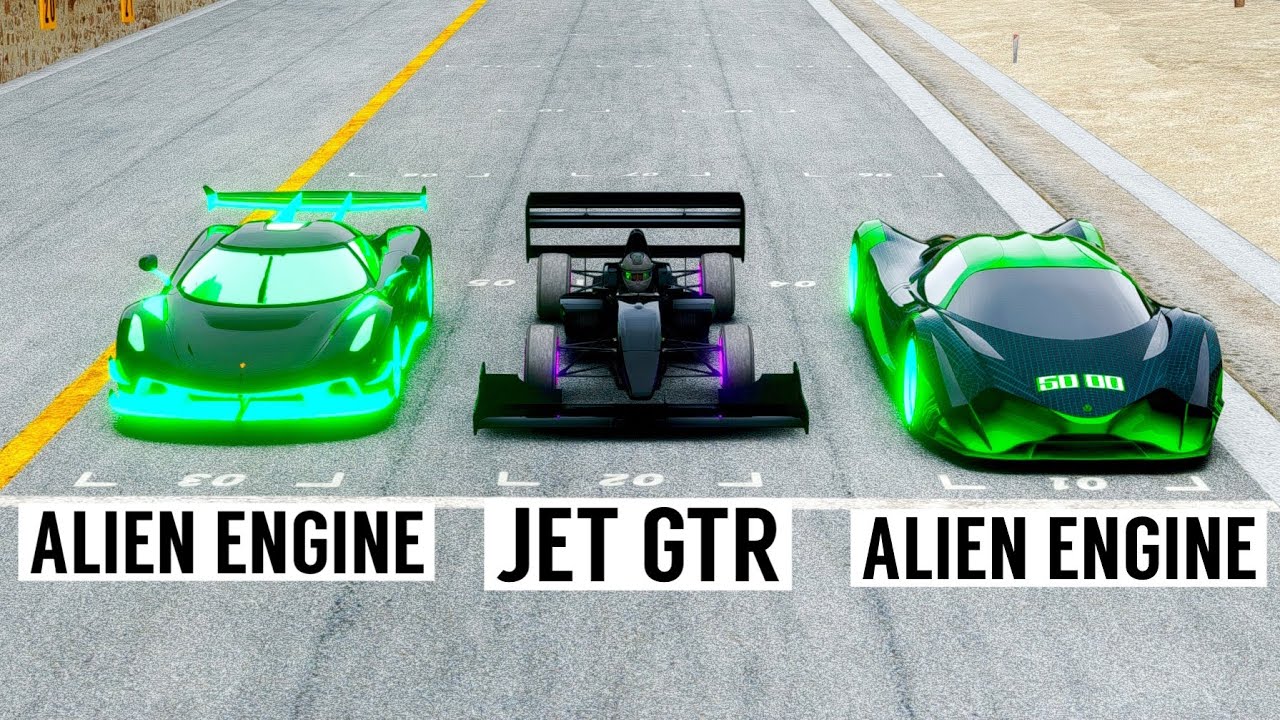 Formula Jet Engine GTR vs Koenigsegg Jesko Alien Engine vs Devel ...