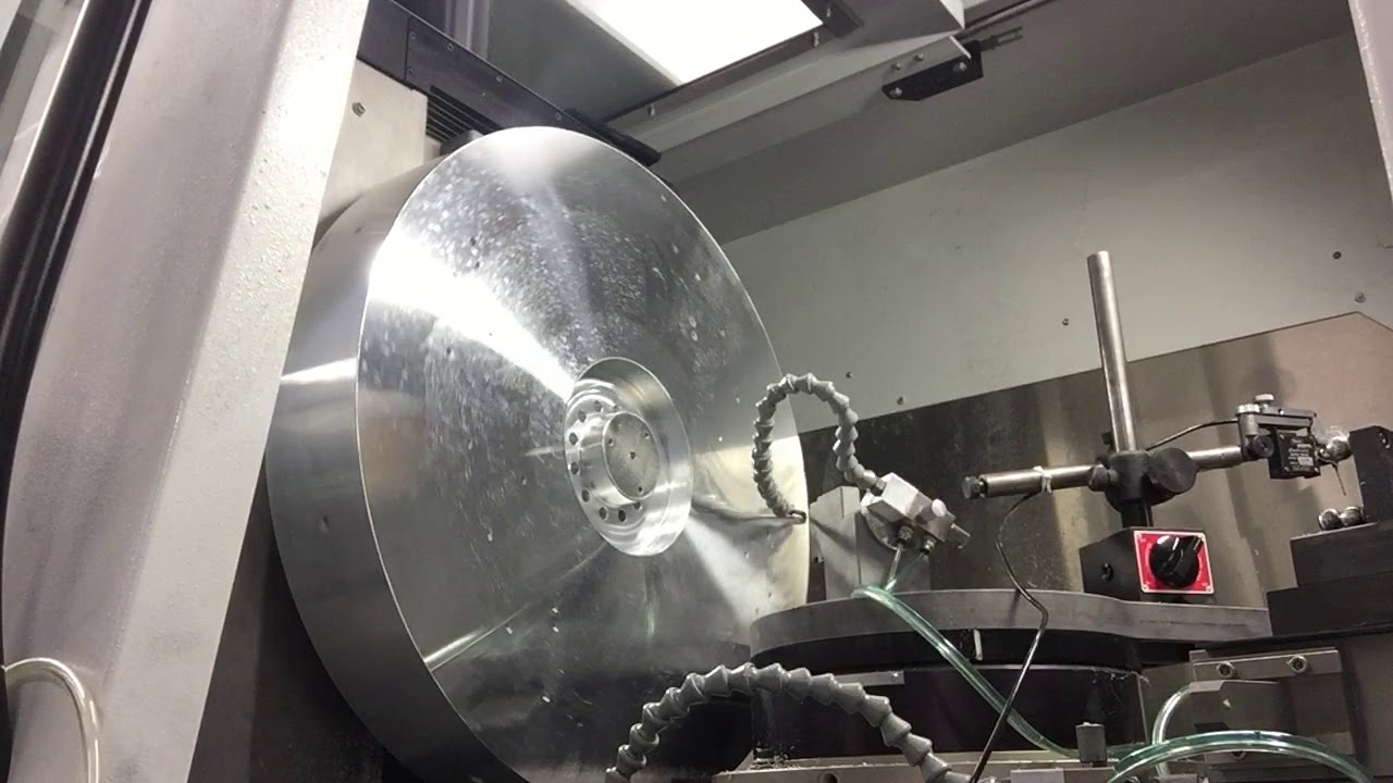 Diamond turning a large fixture - YouTube