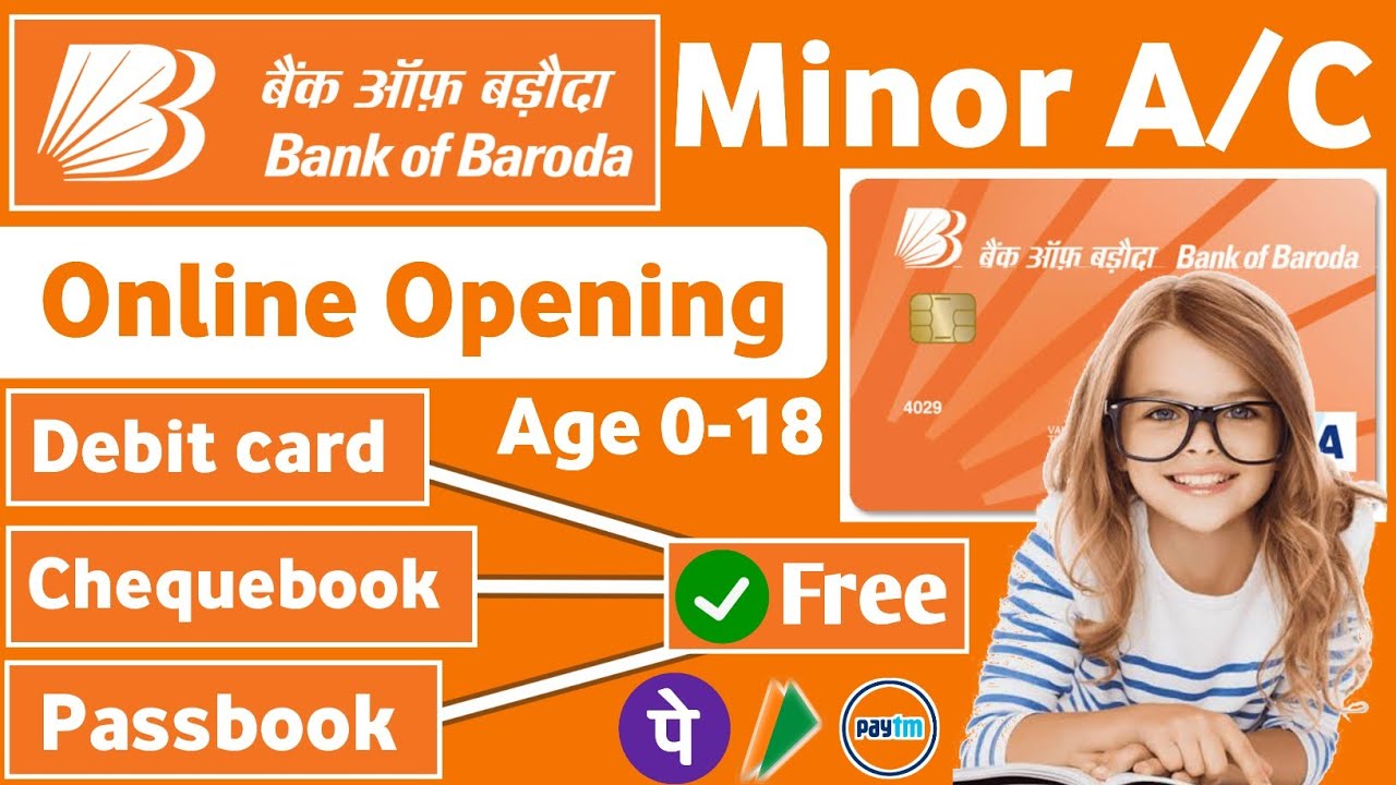 Minor Account Opening Online || Bank Of Baroda minor zero balance ...