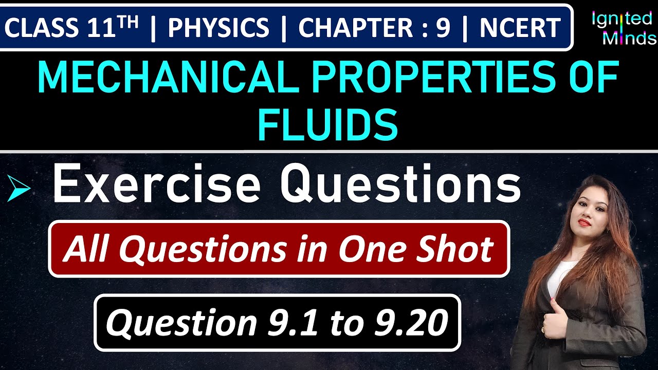 Class 11th Physics Chapter 9 | Exercise Questions (9.1 to 9.20) | Mechanical Properties of ...