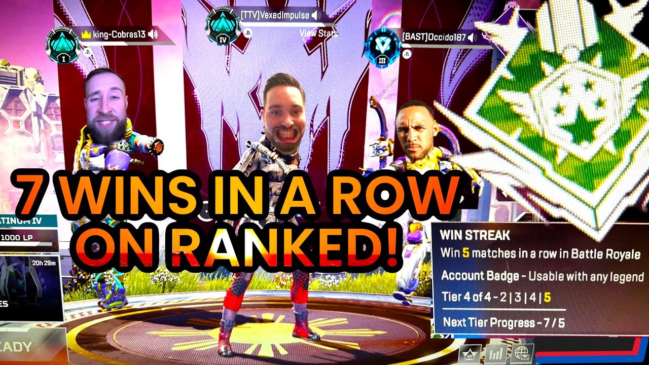 7 WIN STREAK IN 1 NIGHT APEX LEGENDS RANKED - YouTube