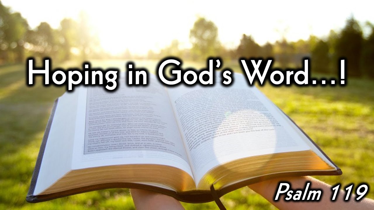 Hoping in God's Word...! (Psalm 119) - YouTube