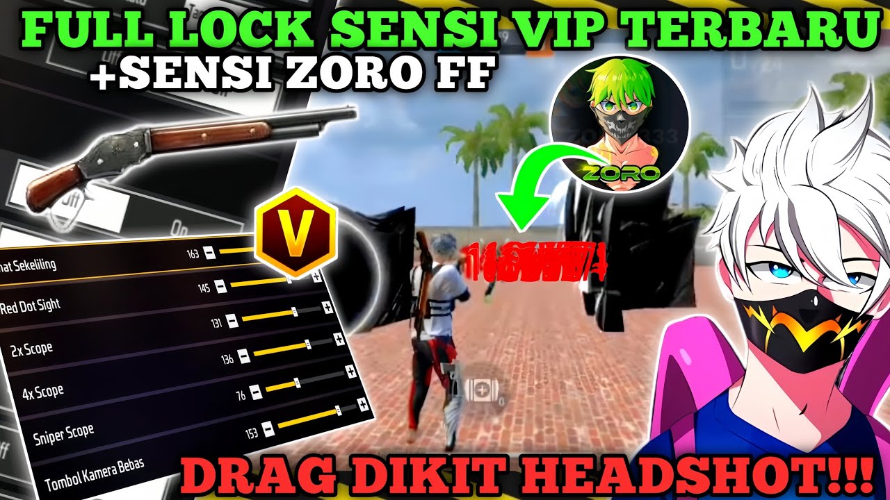 2025 VIRAL ( SENSI ZORO FF)CARA SETTINGAN SENSITIVITAS☠️🔥 SET ANDRO VIP 2025⚡👽 - YouTube