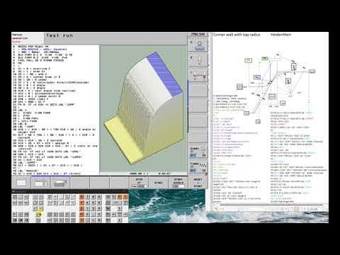 HeidenHain. Q Macro. Milling radius-angle. CNC practicum.017 - YouTube