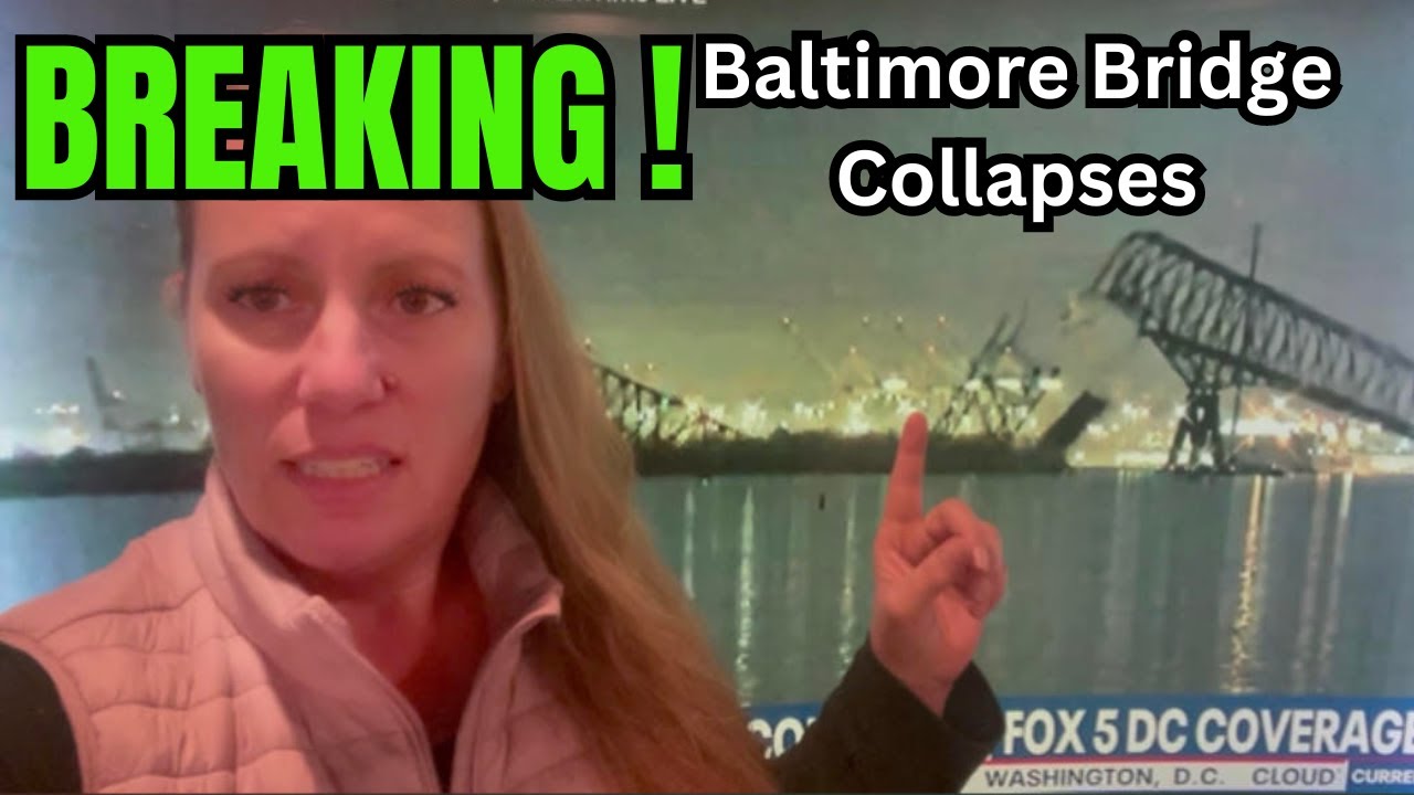 BREAKING: Container Vessel hits Bridge, catches Fire, Maryland declares ...