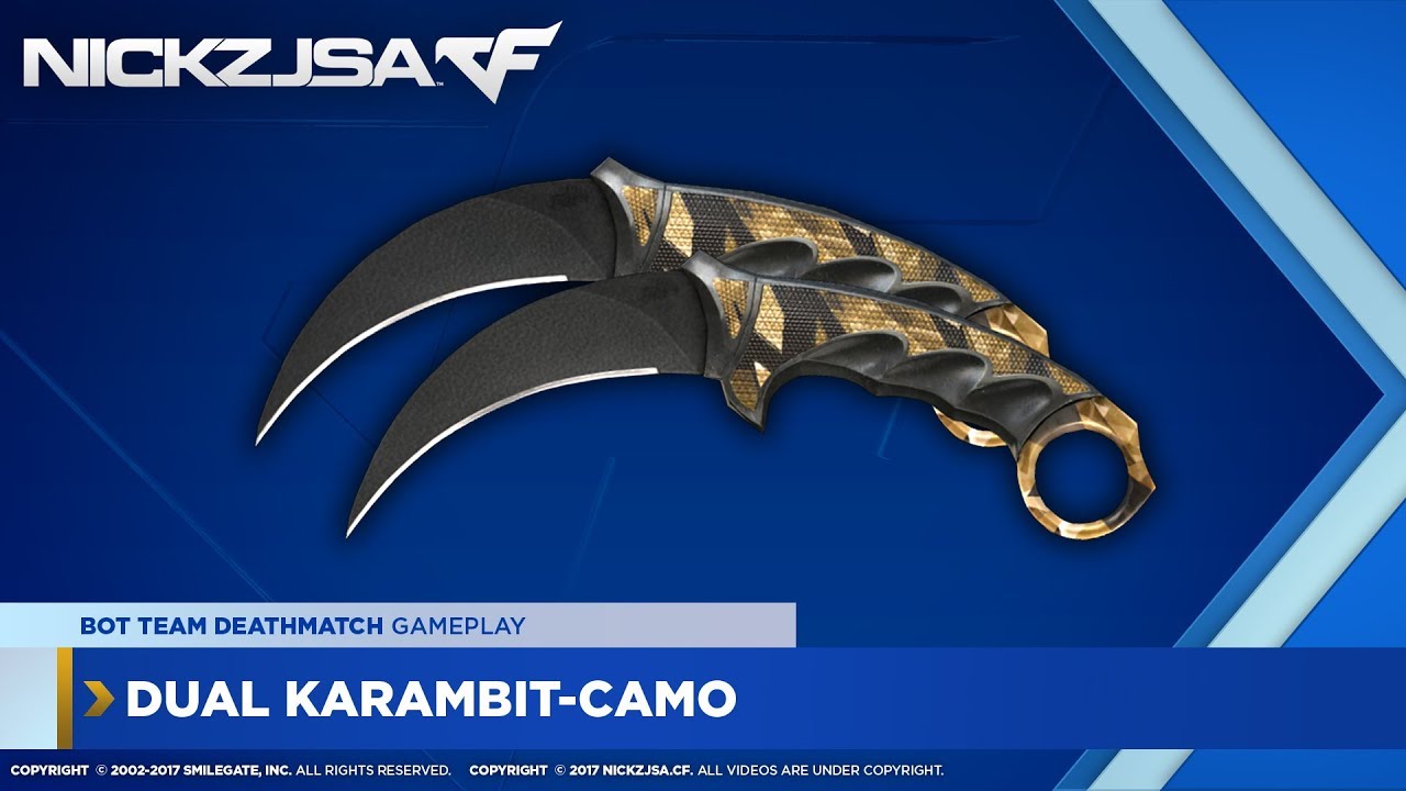 Dual Karambit-Camo | CROSSFIRE China 2.0 EXP - YouTube
