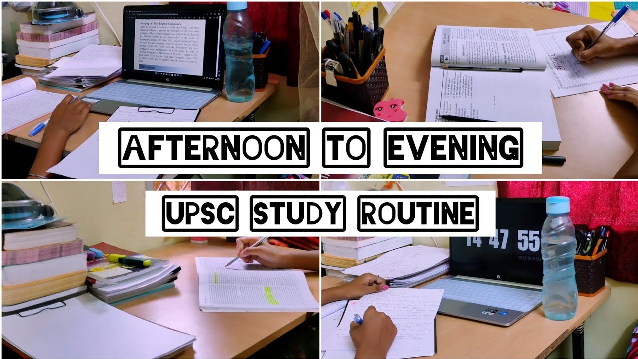 Afternoon to Evening study routine🌸 | Upsc study vlog #23 || #upsc # ...
