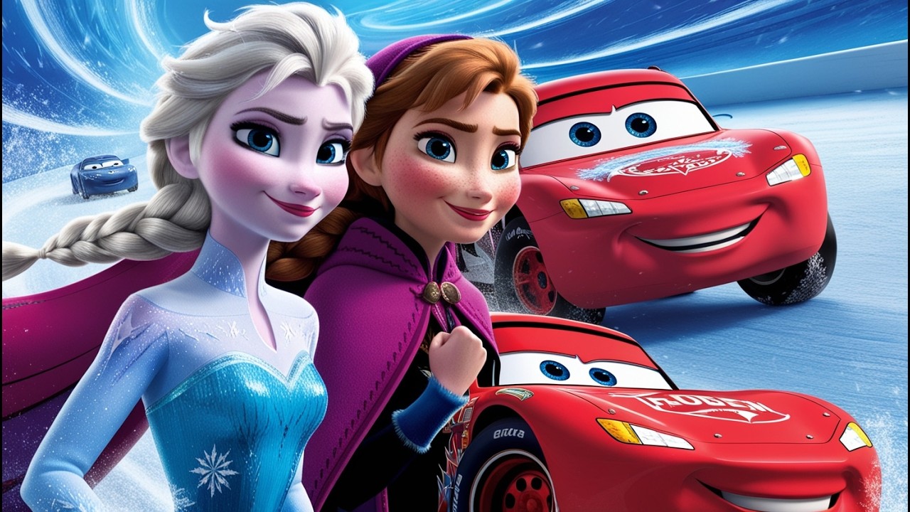 Frozen Ghost Race 👻 ️ | Elsa, Anna & Lightning McQueen in Mater's ...