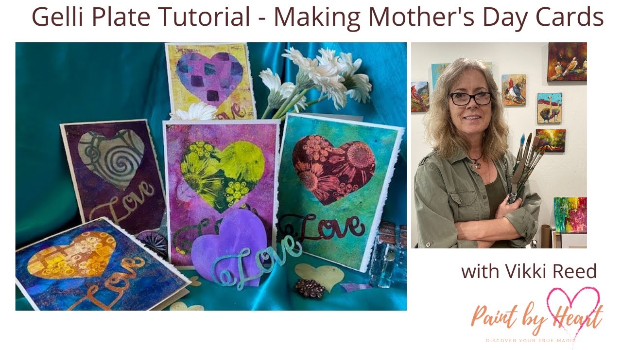 Gelli Plate Tutorial - Making A Mothers Day Card - YouTube