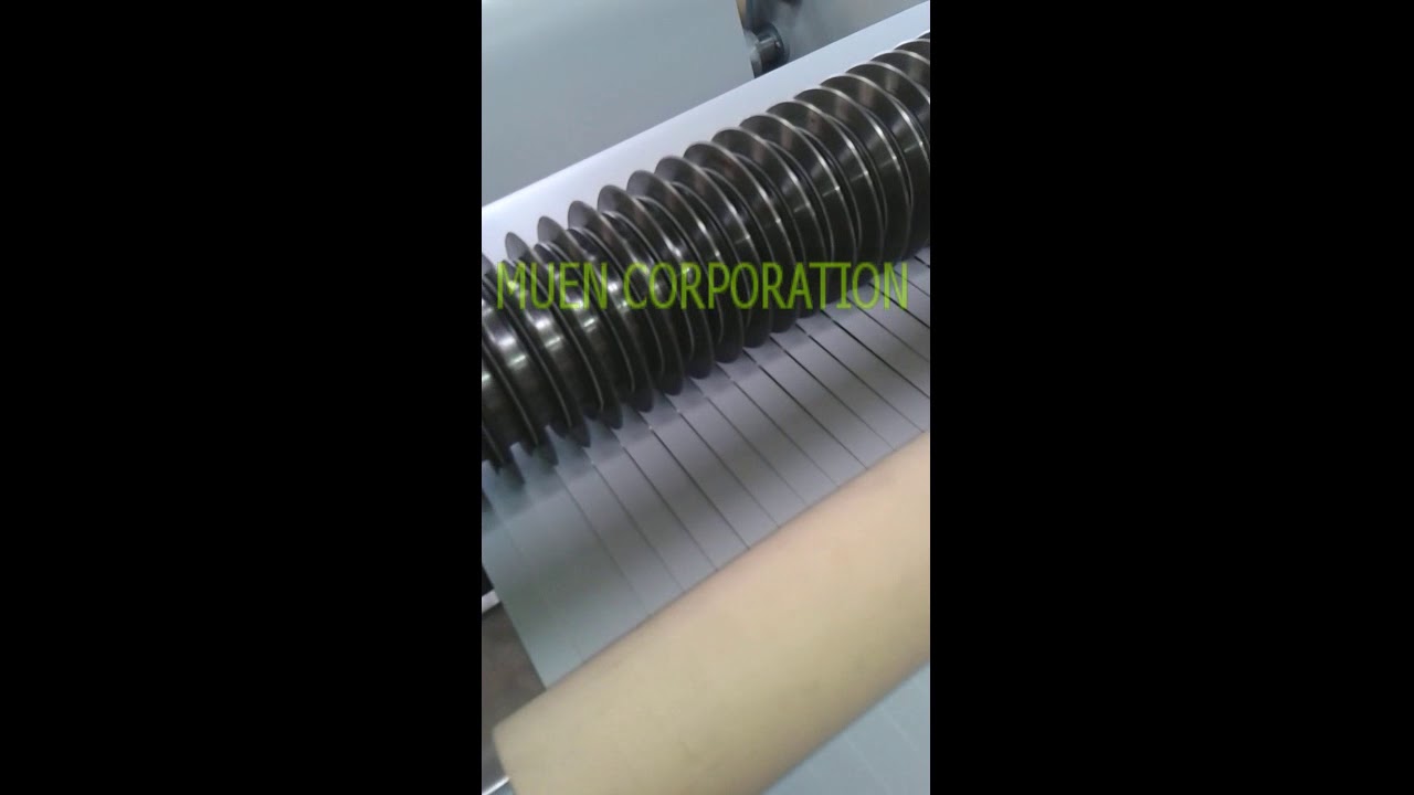 PVC edge band slitting machine - YouTube