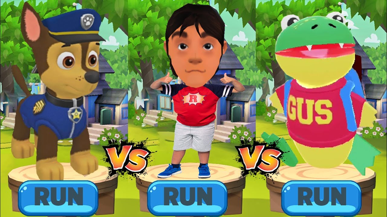 Tag with Ryan - Red T-shirt Ryan vs Gus vs Chase Run Gameplay - YouTube
