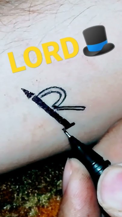 كيفية رسم وشم تاتوو LORD 🎩🤯 - YouTube