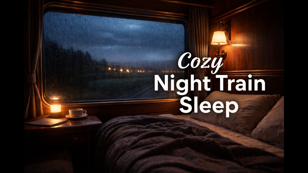 Cozy Night Train Journey for Deep Sleep 🚆 Rain & Train Sounds (1 Hour ...