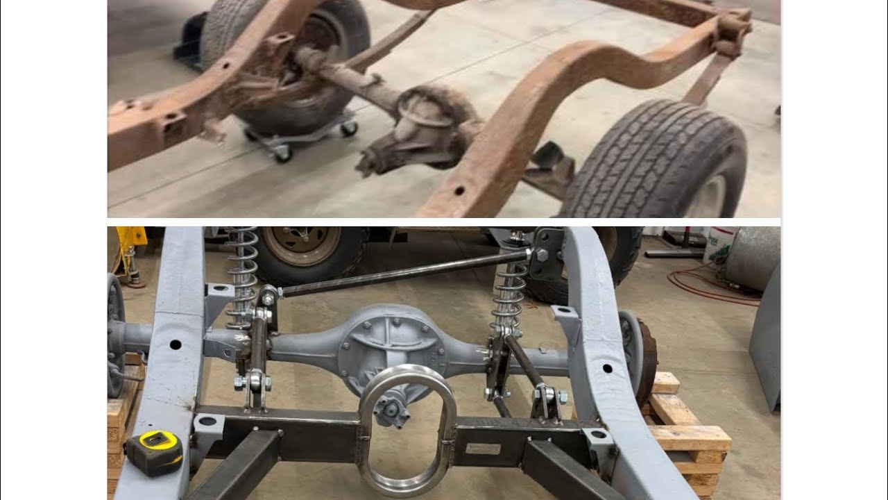 Mocking up coilover suspension 57 Chevy Episode 10 - YouTube