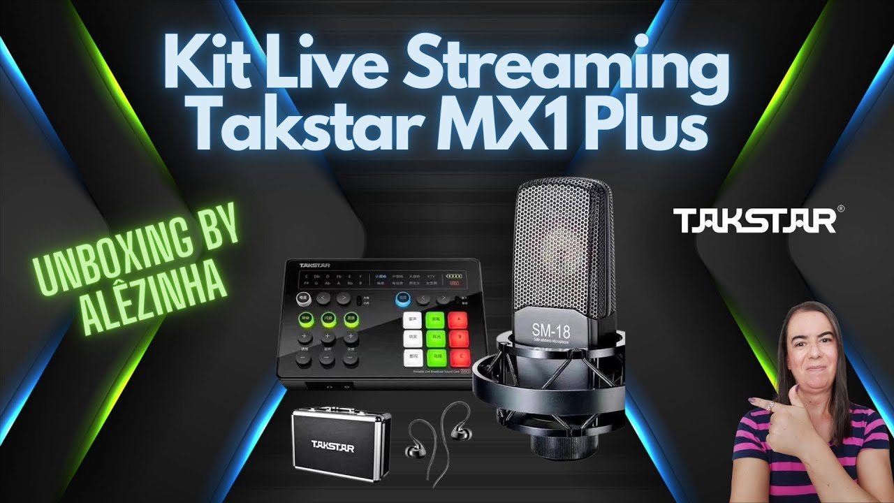 KIT LIVE STREAMING TAKSTAR MX1 PLUS - MIXER SC-M1 + MICROFONE ...