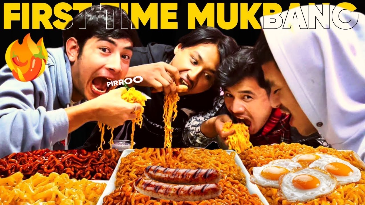 TRYING MUKBANG FOR THE FIRST TIME😱 FUN TALK WITH FRIENDS || #mukbang # ...
