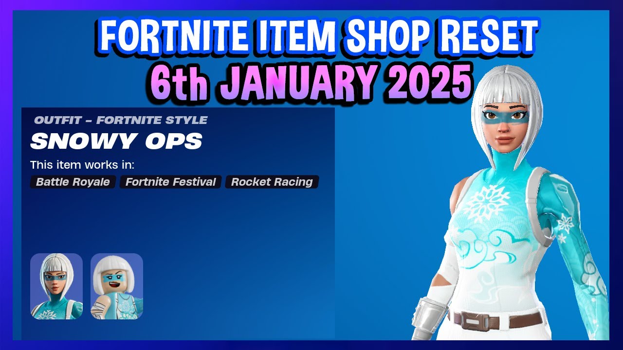 *NEW* SNOWY OPS OUTFIT! (Fortnite Item Shop Reset 6th January 2025 ...