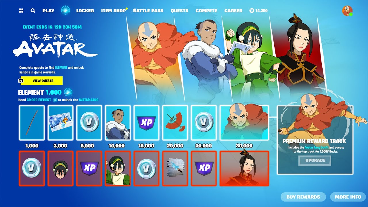 Fortnite Avatar Elements Pass (FREE SKINS) - YouTube