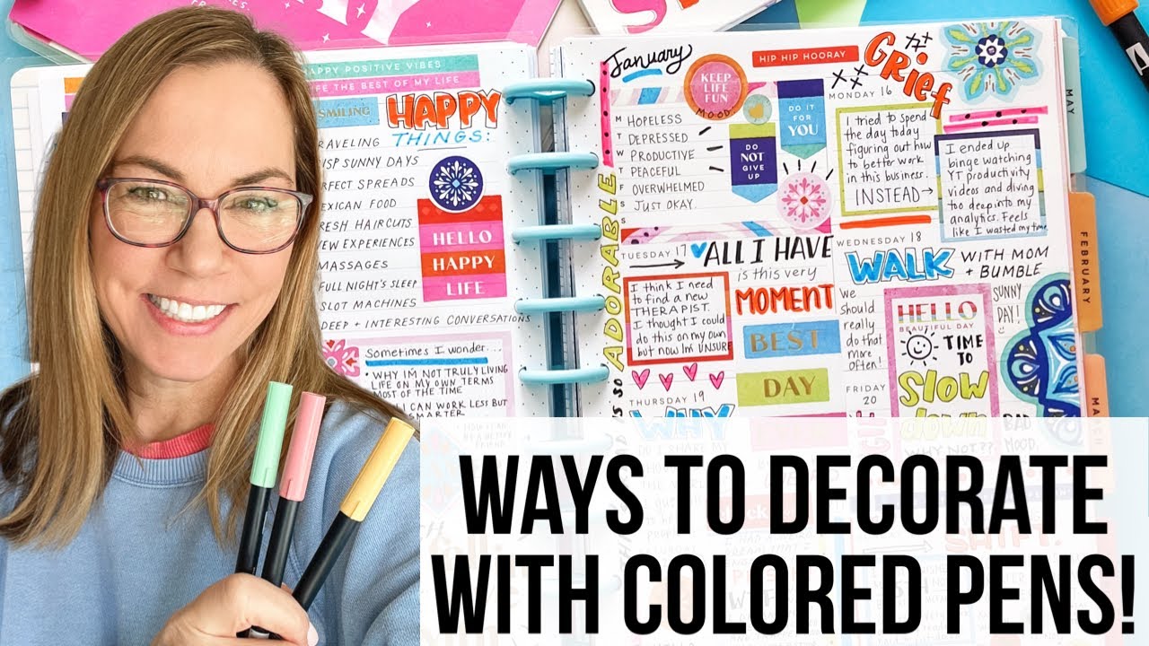 Ways to Use Colorful Pens to Decorate Your Planner! Tips & Tricks to ...