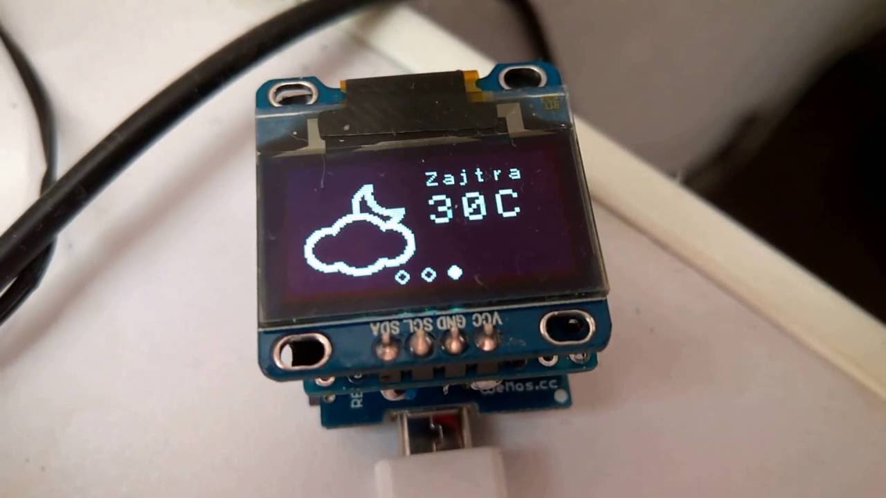 Weather Forecast On Wemos D1 Mini Esp8266 Youtube