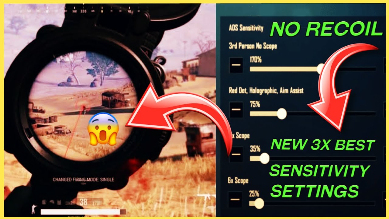 Pubg Mobile New Sensitivity Settings || No Recoil 3x Scope Recoil ...