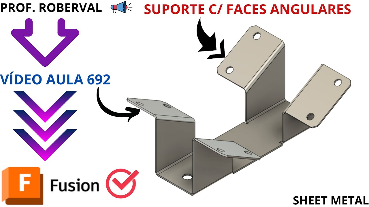 Aula 692 - Suporte Dobrado com Faces Angulares em Sheet Metal no ...