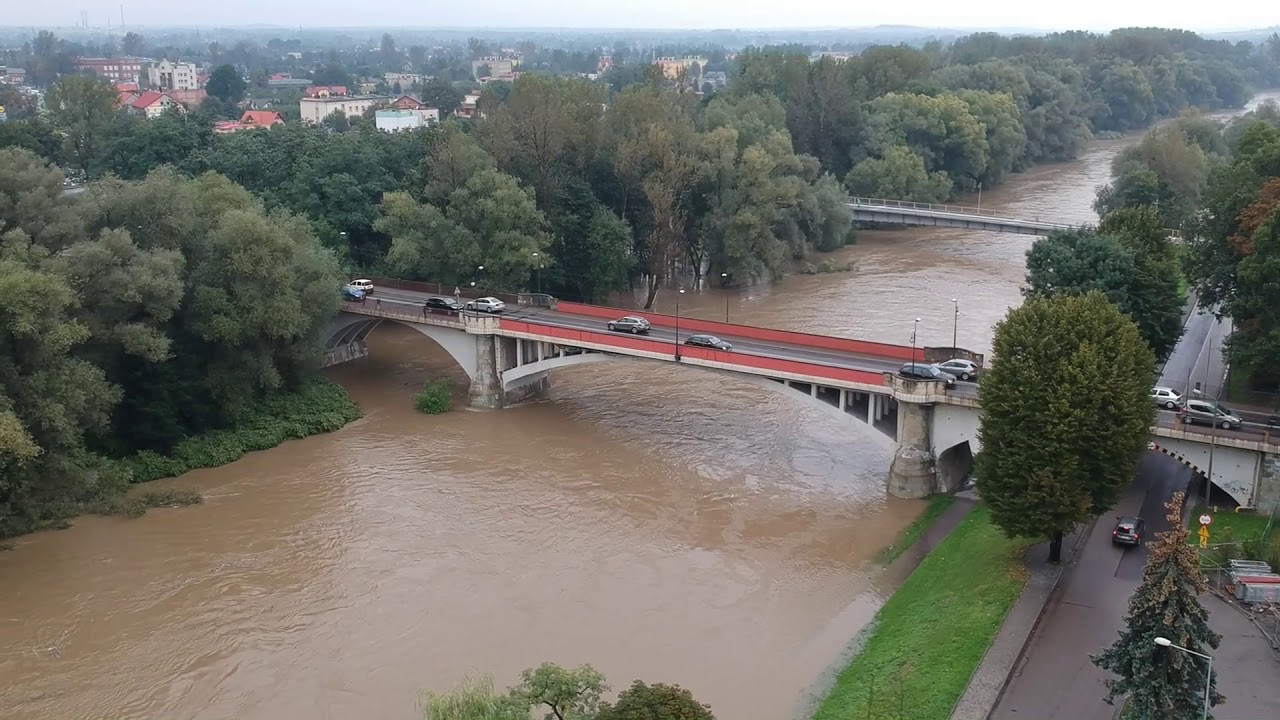 Stan rzeki Soły po godzinie 16 22.09.2017r Oświęcim - YouTube