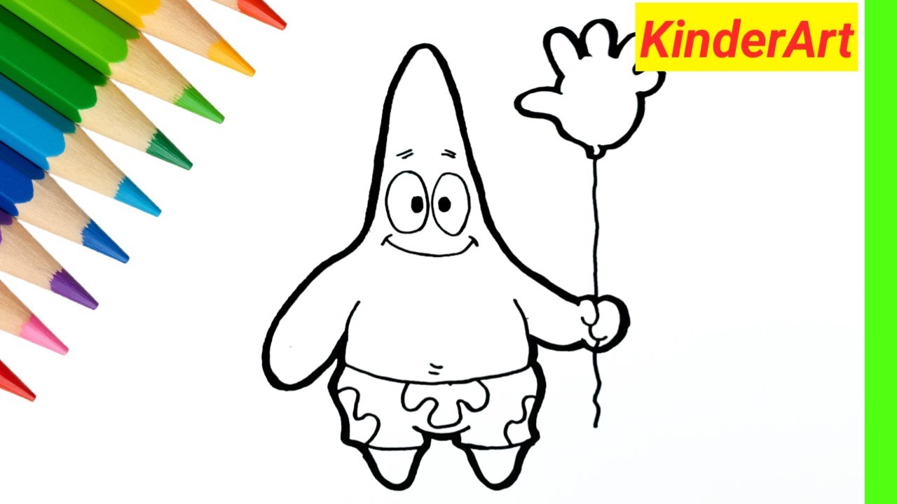 Fun and Easy Drawing for Kids | How to Draw Patrick Star Step by Step ...