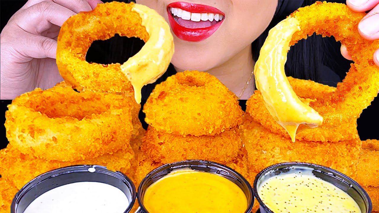 ASMR CRUNCHY ONION RINGS RED ROBIN *EXTREME CRUNCH* (MUKBANG) ASMR Phan ...