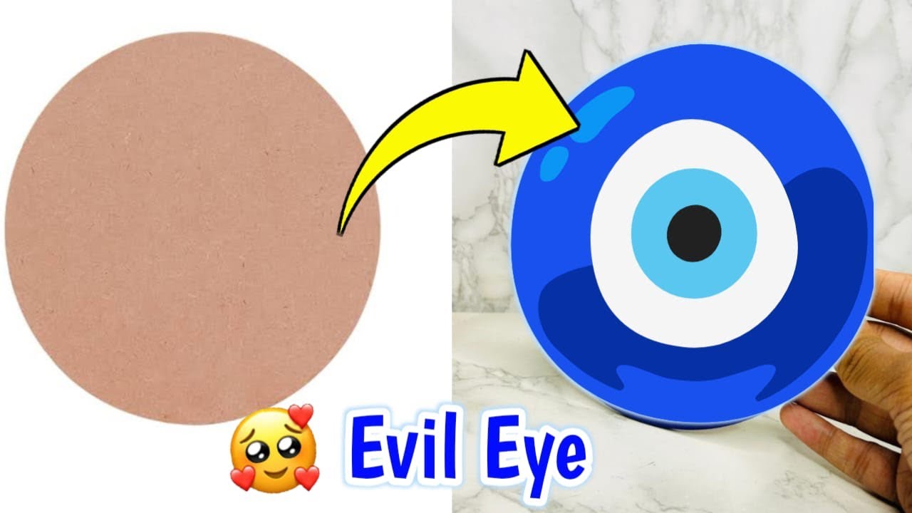 Evil Eye making on MDF board / how to make evil eye wall hanging/ evil ...