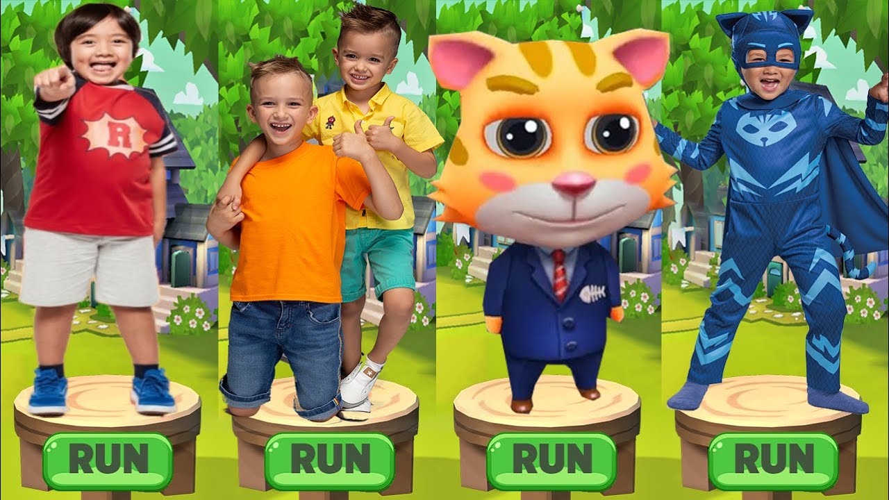 Tag with Ryan vs Runner Cat vs Pj Masks Catboy vs Vlad and Niki Run ...