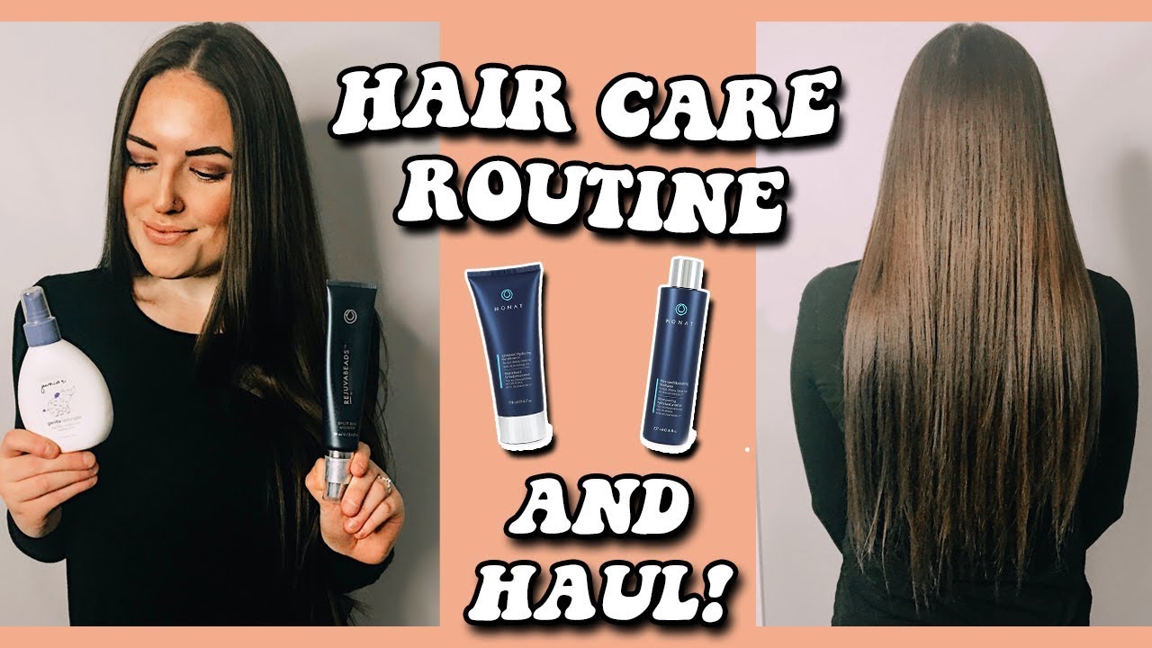 HAIR CARE ROUTINE + HAUL! - YouTube