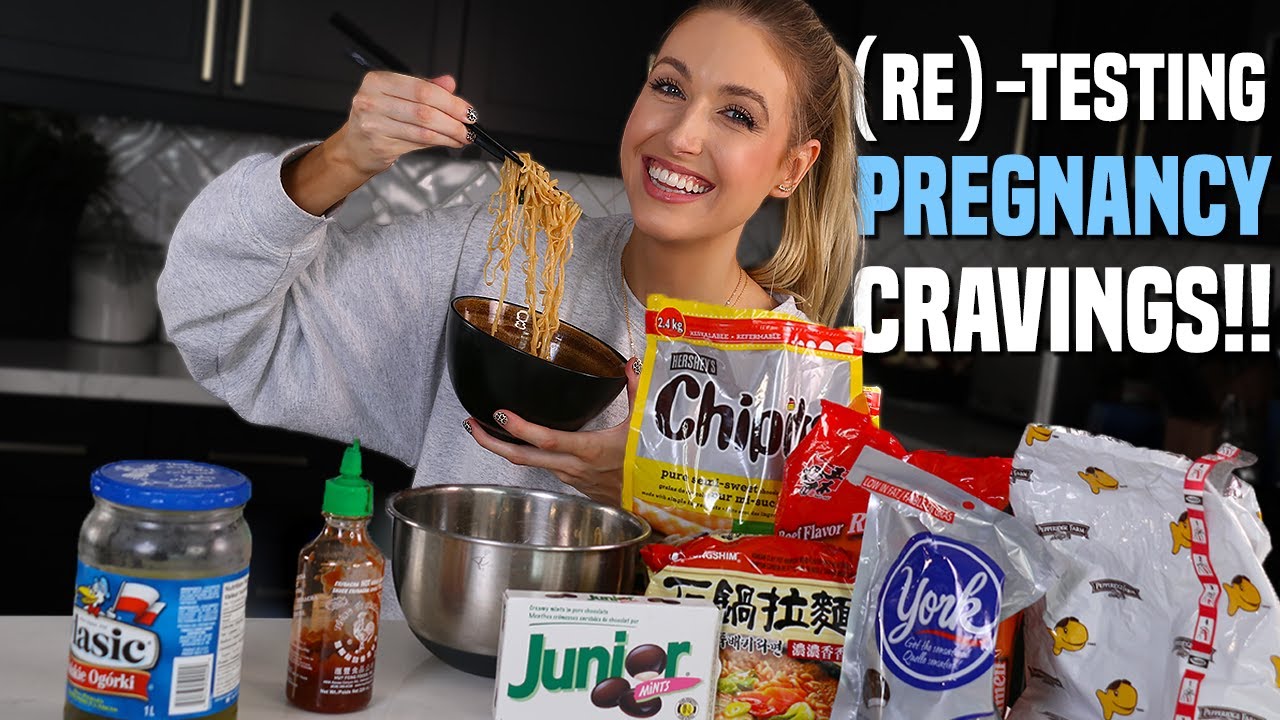 (re)-TESTING MY PREGNANCY CRAVINGS (plus what I'm craving now)!!! - YouTube