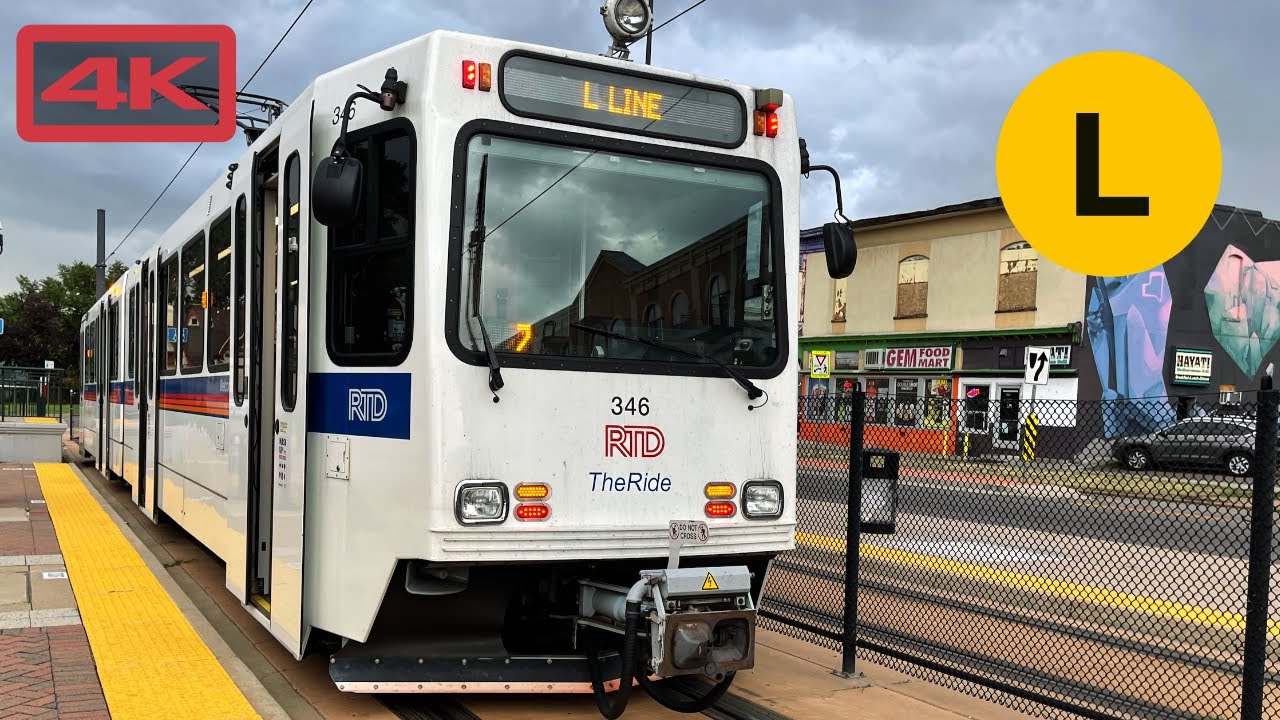 Riding Denver RTD Rail L Line, Curtis Park to Downtown Denver, 4K Train ...