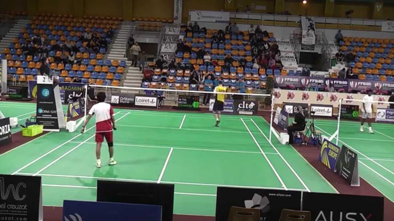 Ben Dolman (victor, England) vs Arif Rasisi (France) Orleans badminton ...