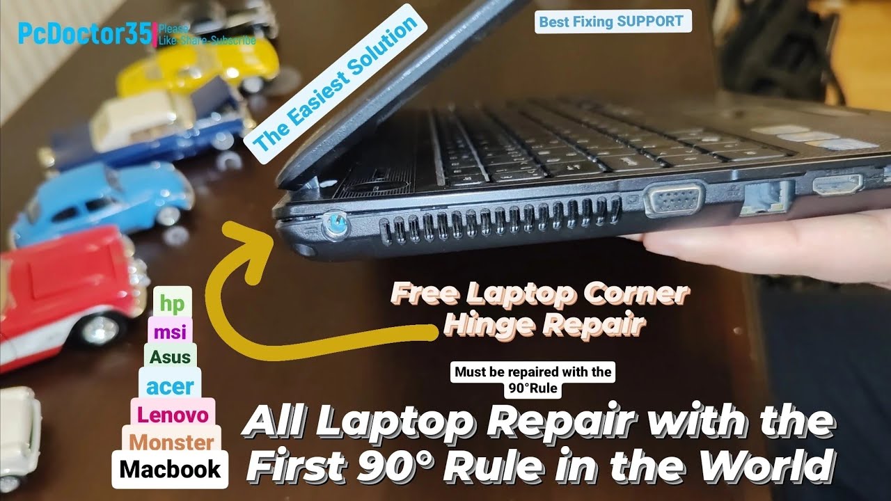 FREE FIX ACER DISPLAY CORNER BROKEN HINGE REPAIR in home - YouTube