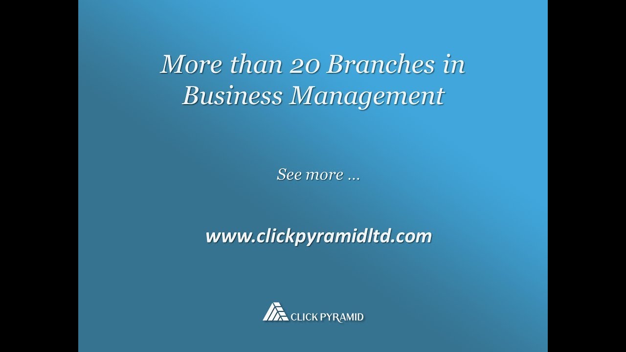 More than 20 Branches in Business Management - YouTube