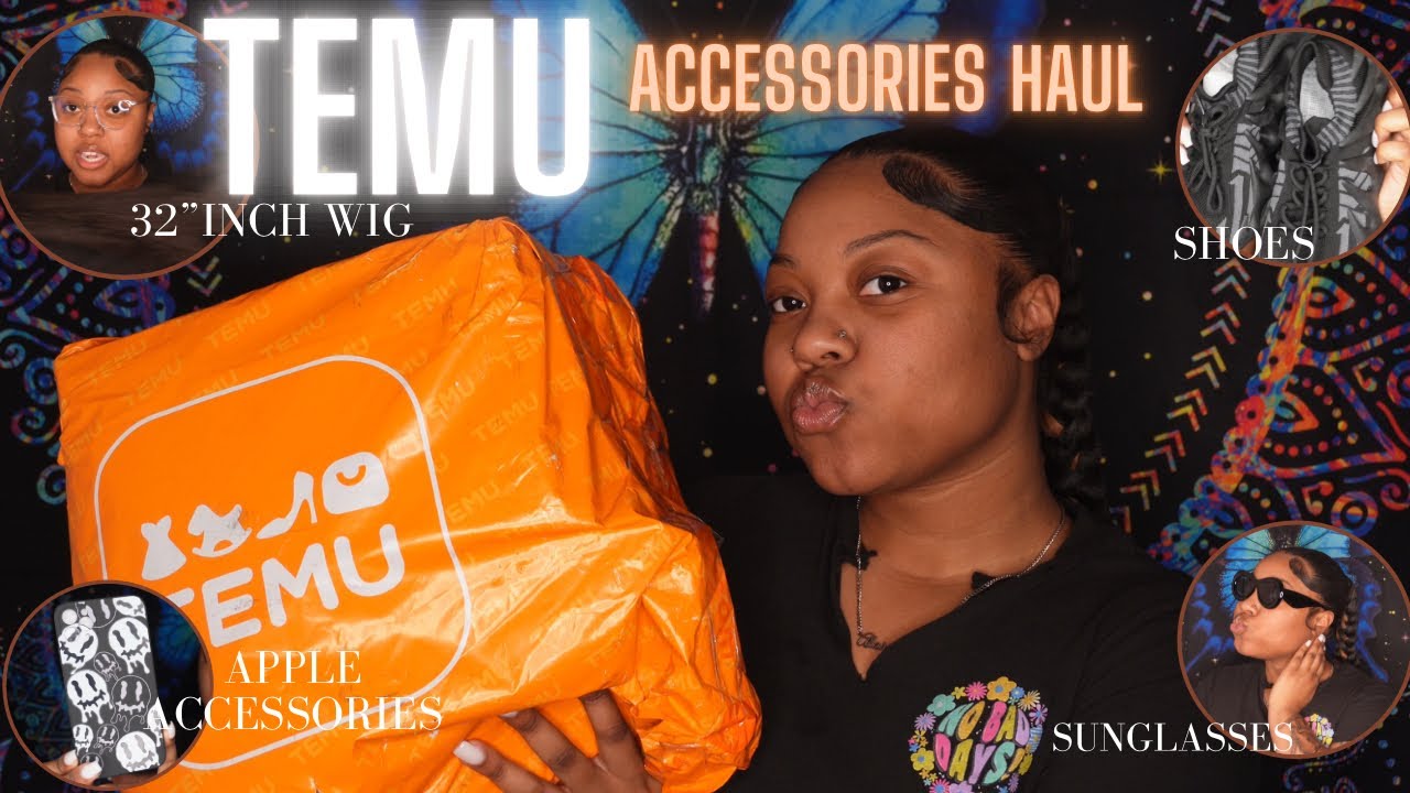TEMU ACCESSORIES HAUL 2023 |20+items (phone cases,32”inch wig ,shoes ...