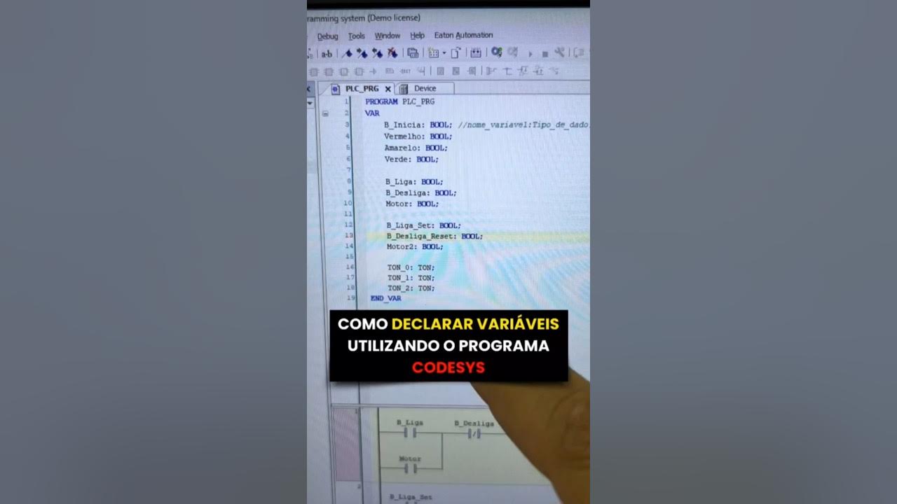 Como declarar variáveis utilizando o CodeSys - YouTube