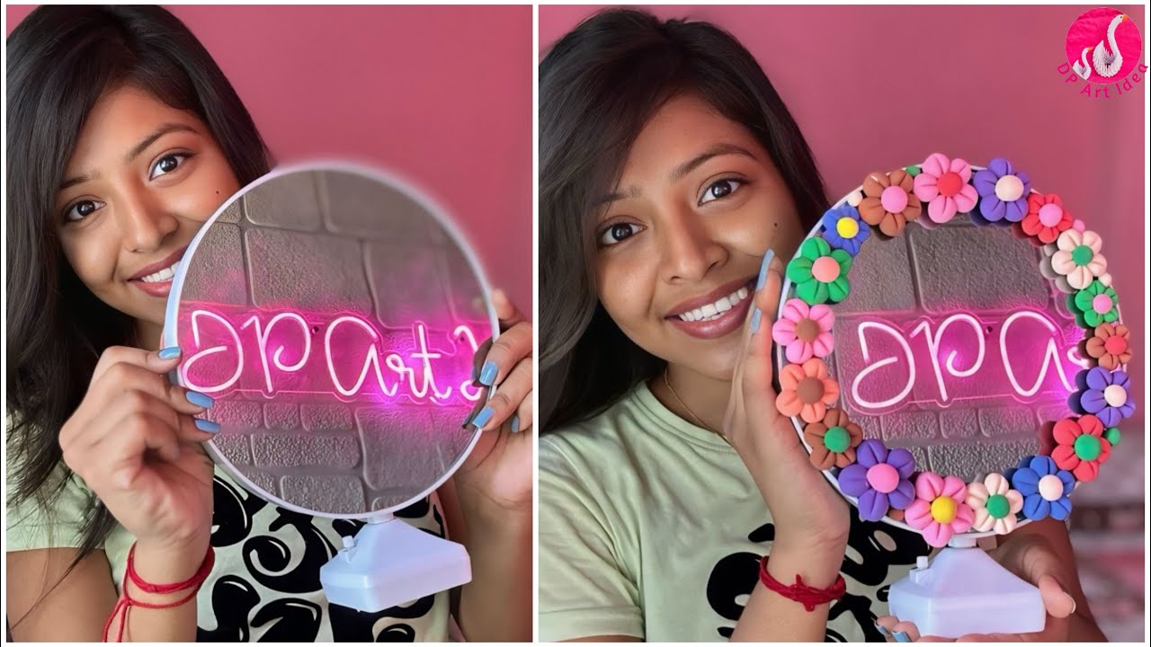 Easy And Beautiful Clay mirror Art || Clay Art || Mirror Decor with ...