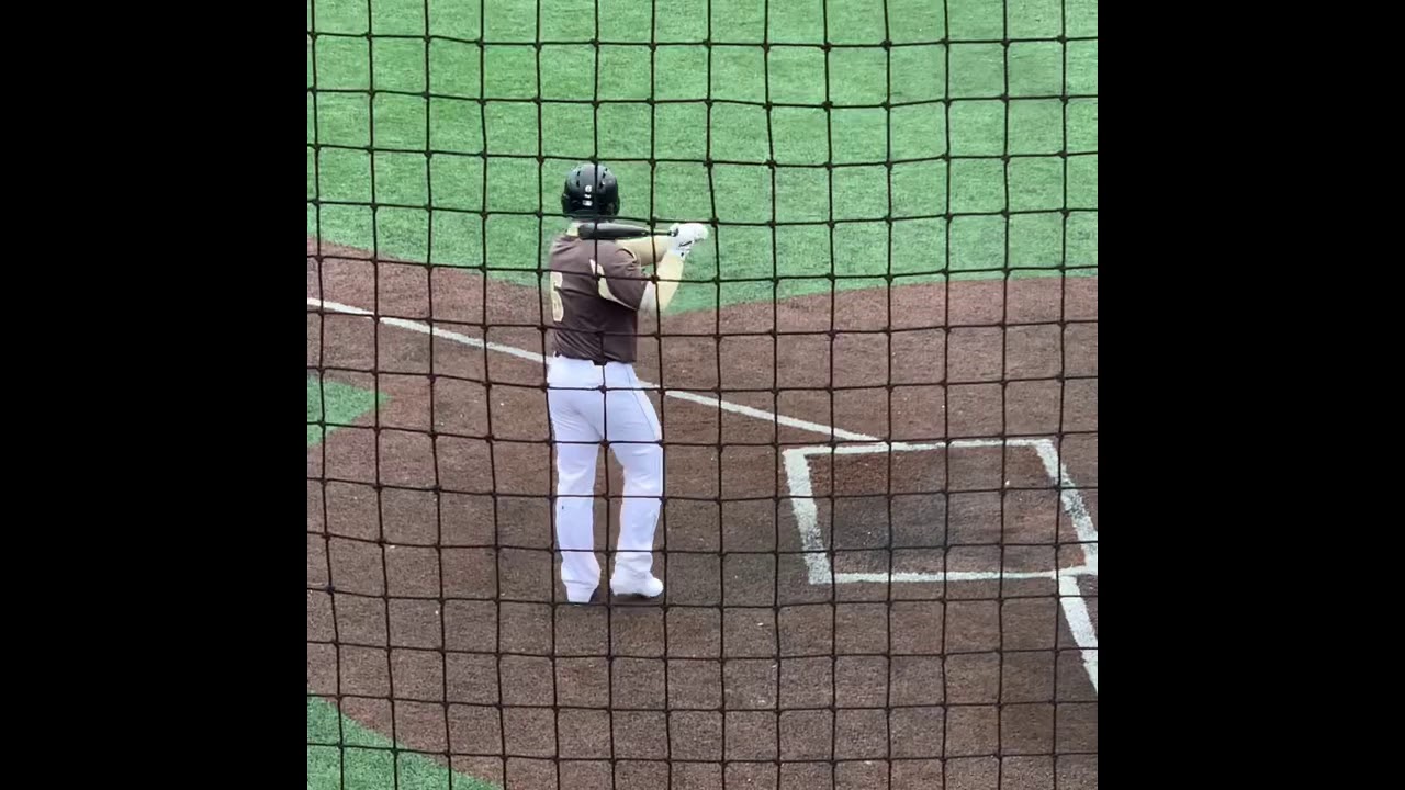 Nathan Kuhn - SMSU 2020 game hitting - YouTube