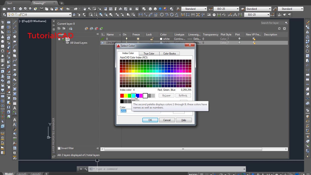 CARA MEMBUAT LAYER BARU DAN PENGGUNAANNYA DI AUTOCAD - YouTube