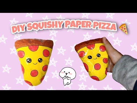 DIY PAPER SQUISHY PIZZA - Tutorial membuat squishy paper pizza 🍕 ️ ...