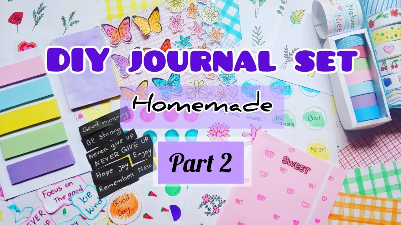 (Part-2)DIY Journal Kit at home / Handmade Journal Set Idea #Journal ...