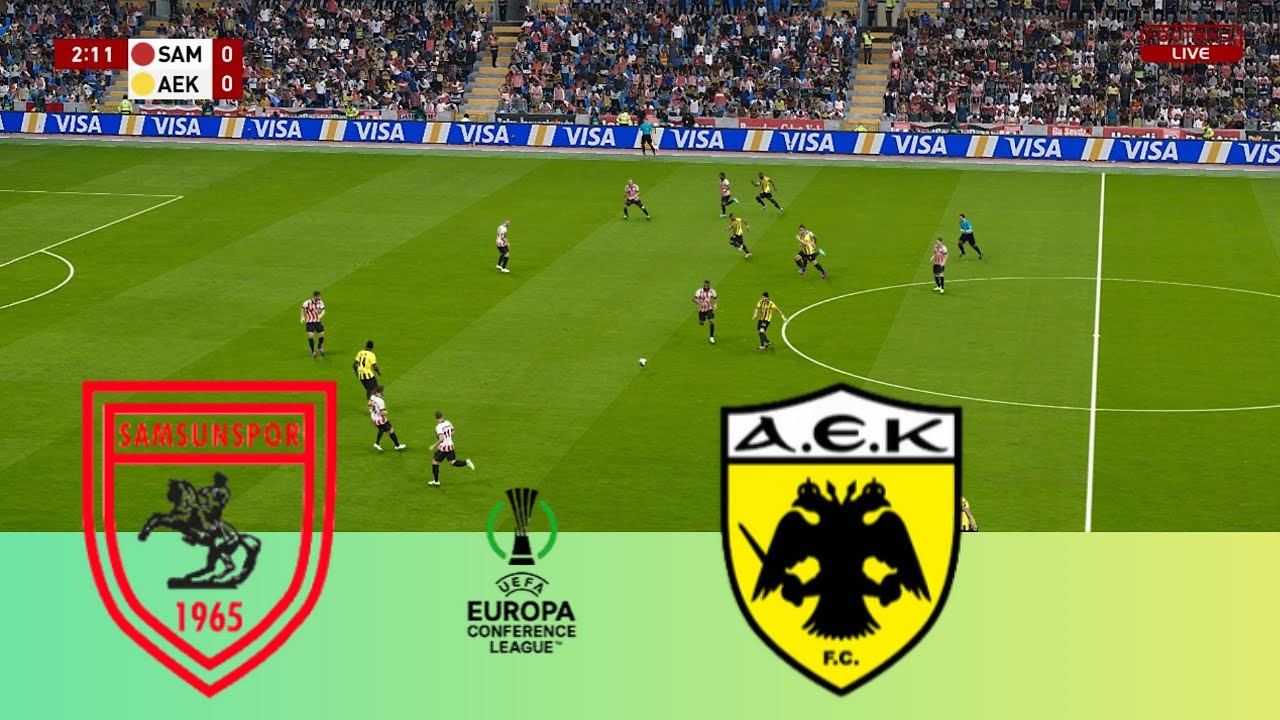 Σαμσουνσπόρ vs ΑΕΚ | Conference League | PES 2021 Live - YouTube