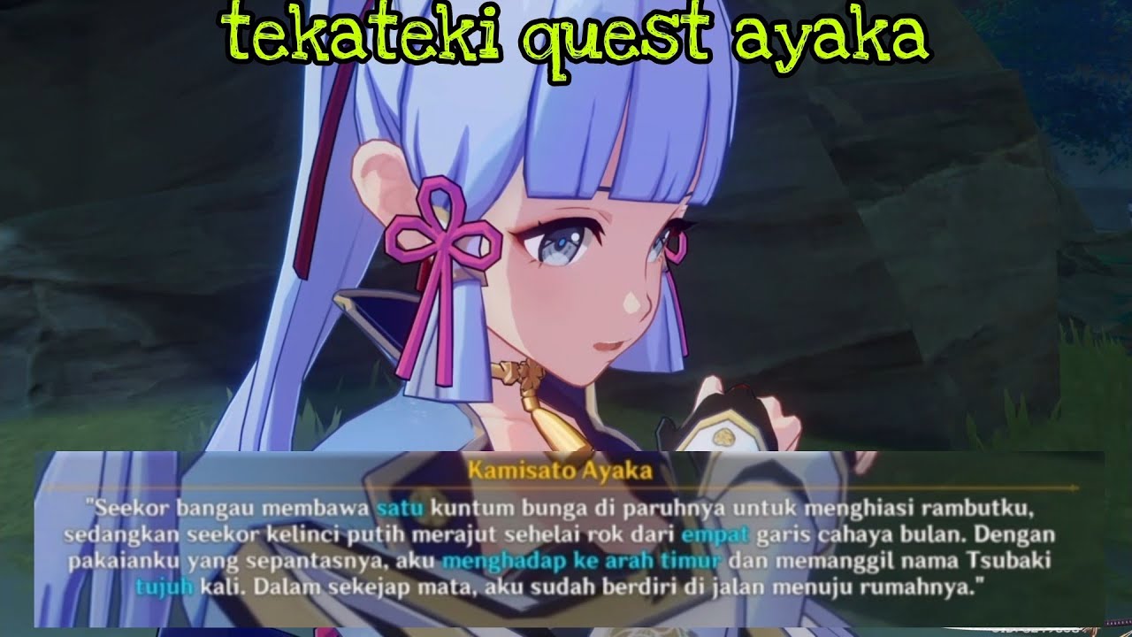 tsubaki puzzle teka teki tsubaki quest ayaka-genshin impact - YouTube
