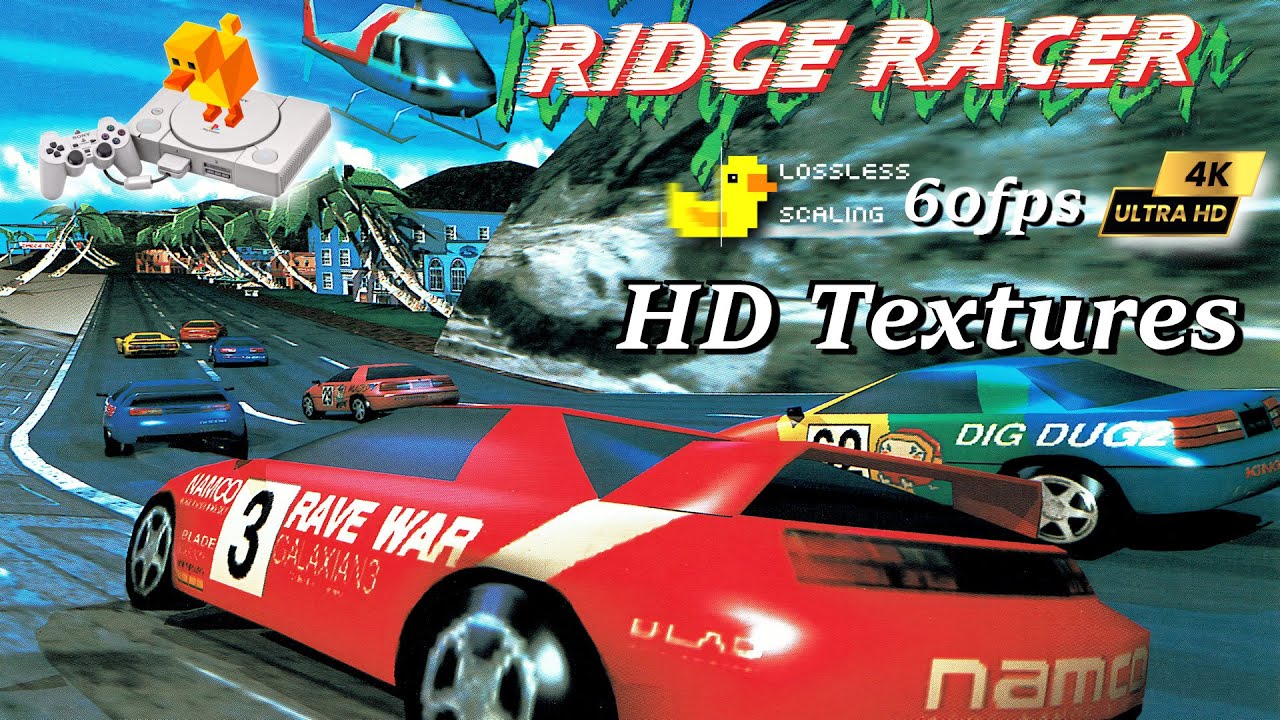Ridge Racer ~ DuckStation HD Textures 4K Lossless Scaling Frame Gen 60 ...
