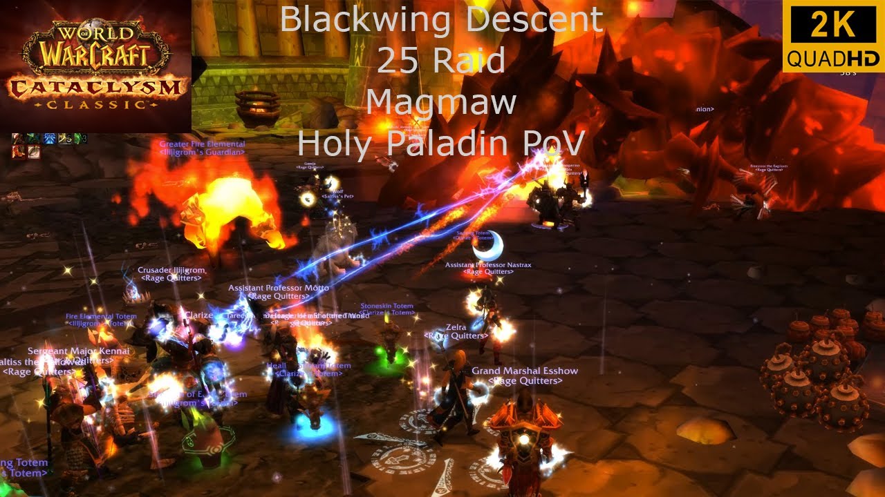 Cataclysm Classic | Blackwing Descent | Magmaw 25 Normal | Holy Paladin ...